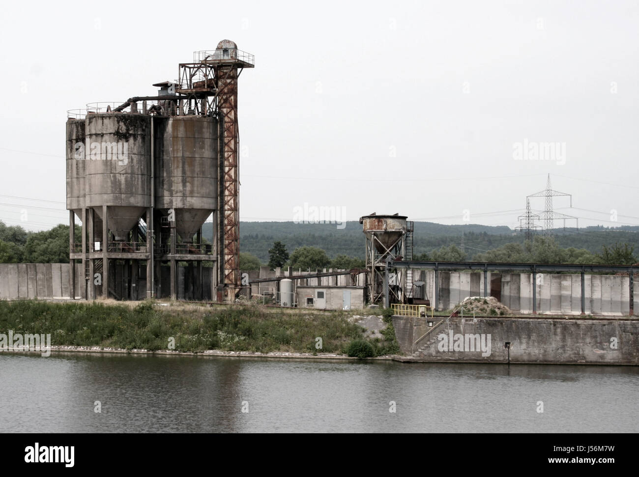 industry ailing inoperative disused rust conveyer belt futile barrack ...