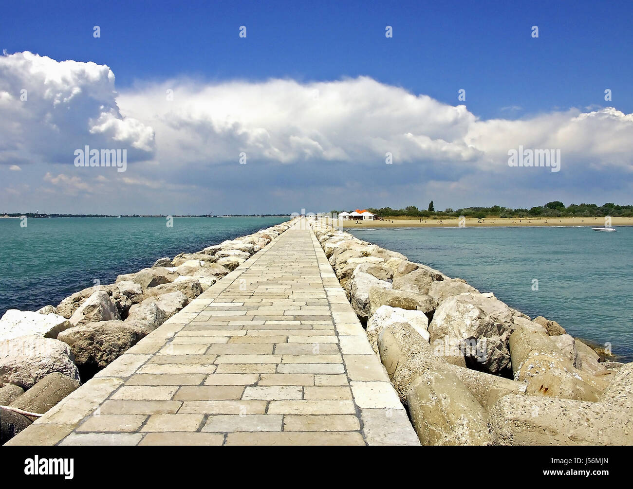 horizon beach seaside the beach seashore breakwater embankment dam ...