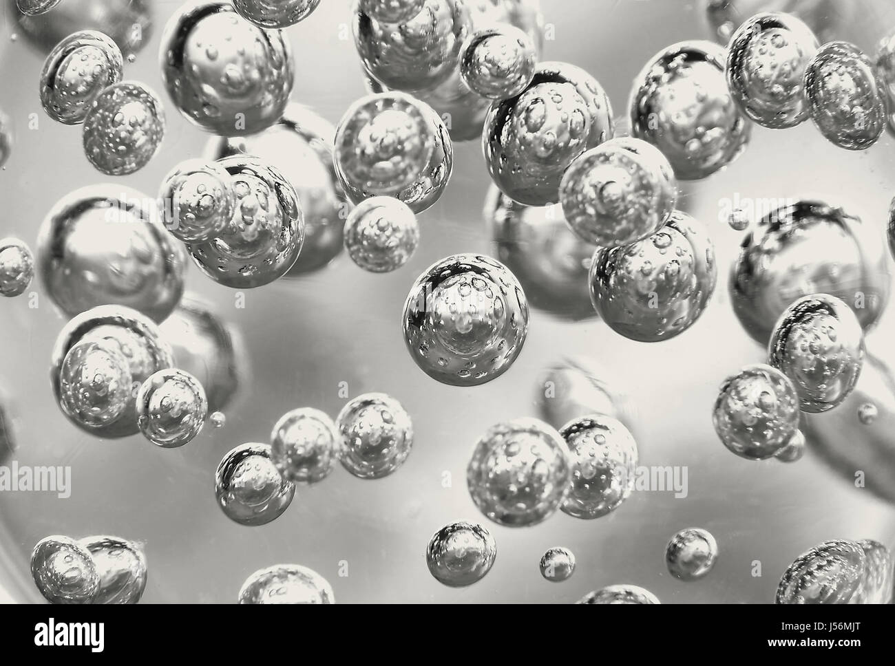 bubbles trapped in glass ii Stock Photo - Alamy