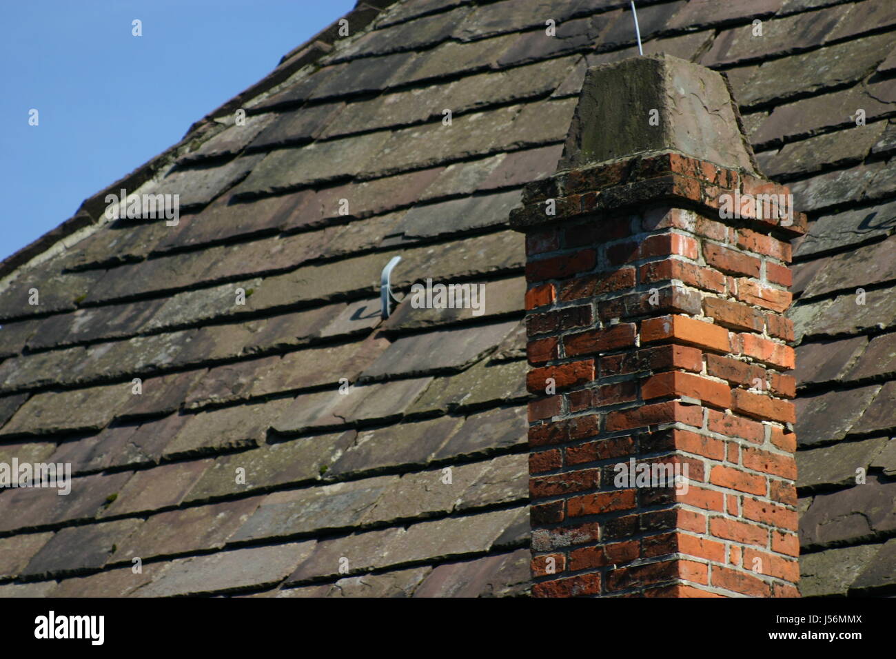 roof slope shingle roof chimney drainpipe chimney-flue rooftop gemauert ...