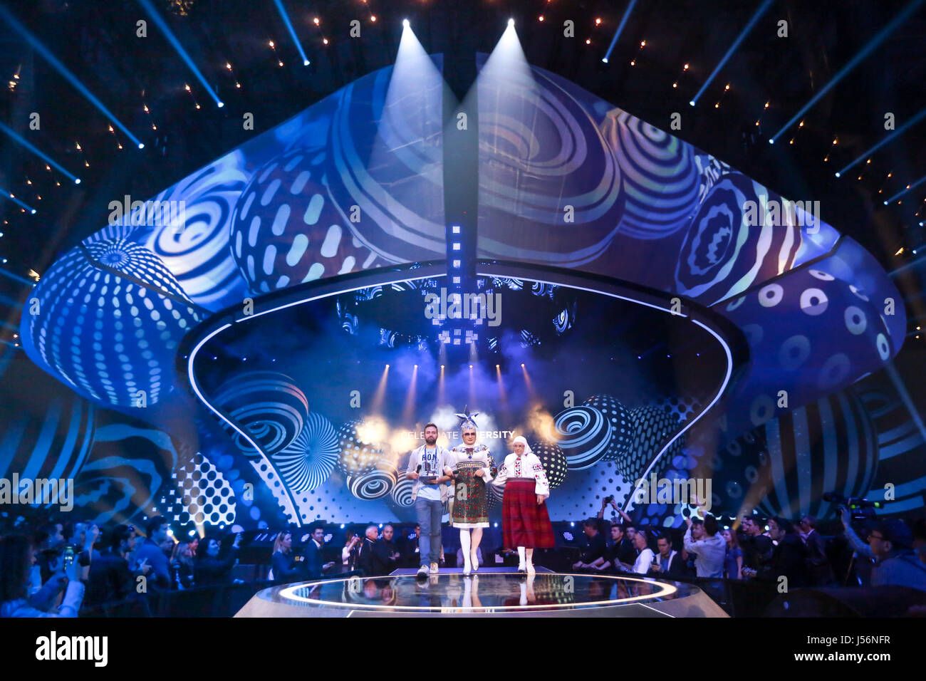 KYIV, UKRAINE - MAY 12, 2017: Verka Serduchka from Ukraine at the Grand ...