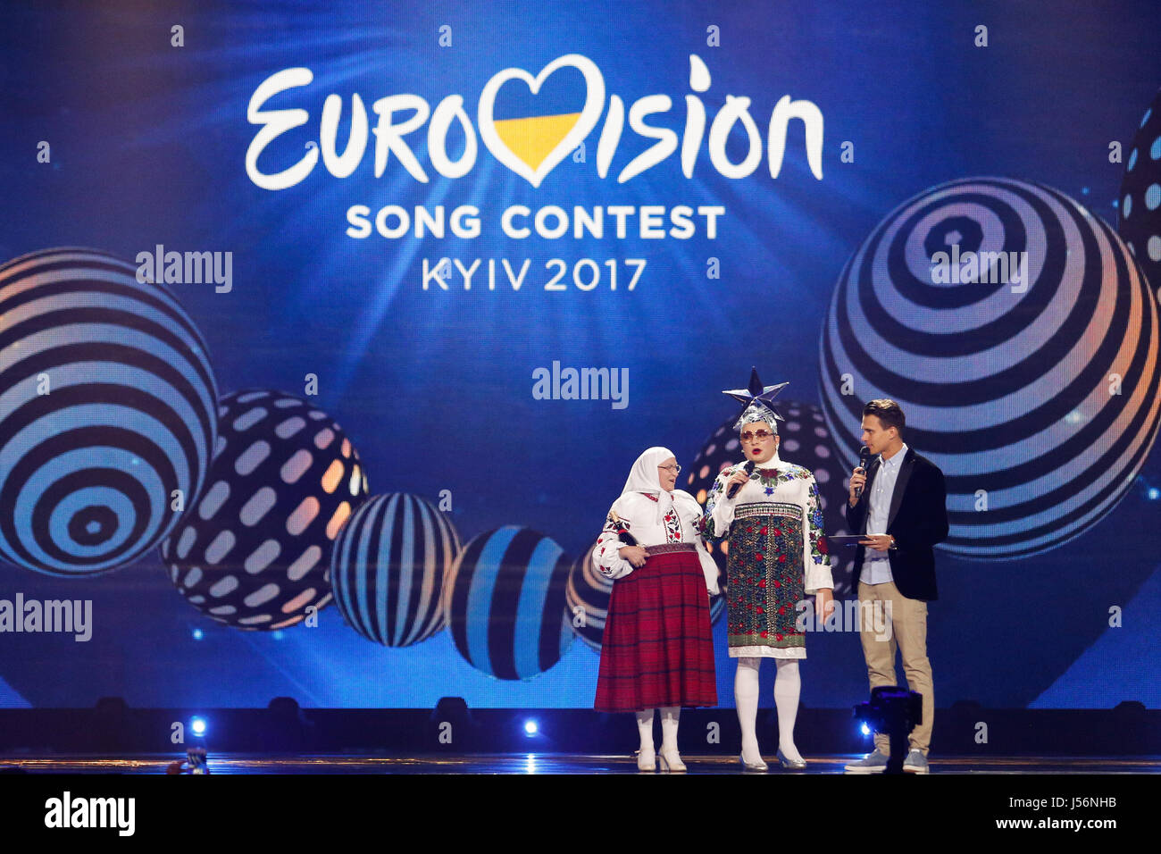 KYIV, UKRAINE - MAY 12, 2017: Verka Serduchka from Ukraine at the Grand ...