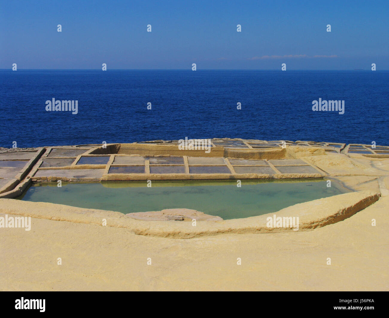 salt production in malta Stock Photo - Alamy