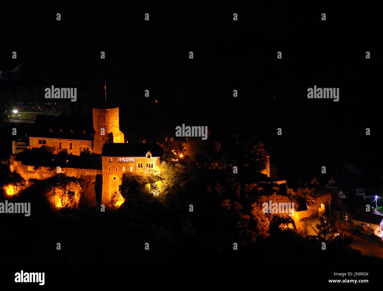 the hengebach castle in heimbach Stock Photo - Alamy