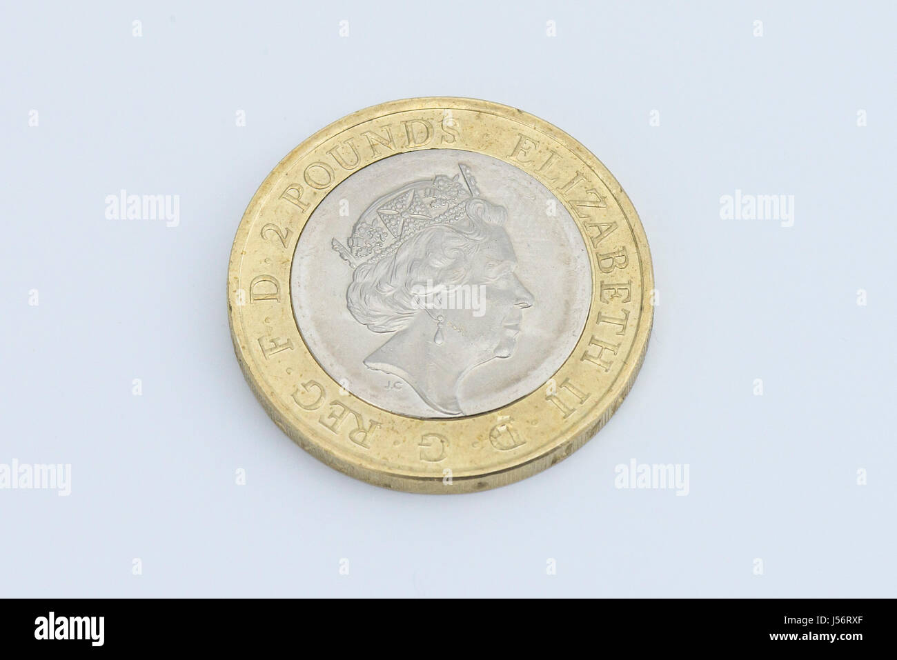 The heads side of a 2016 William Shakespeare commemorative £2 coin ...