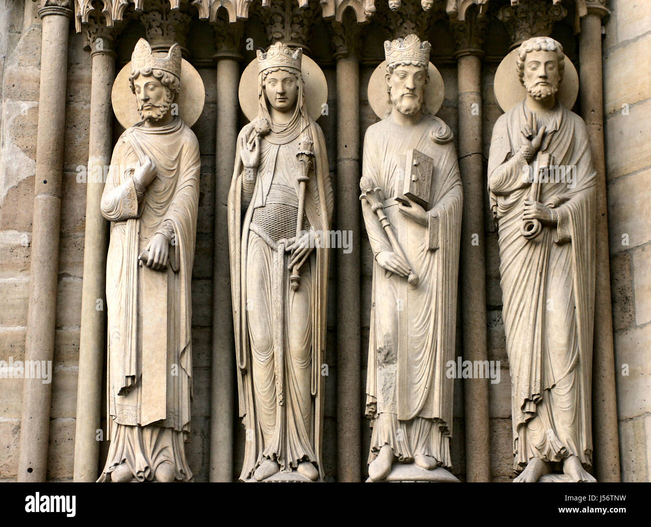 four saints of notre dame Stock Photo - Alamy