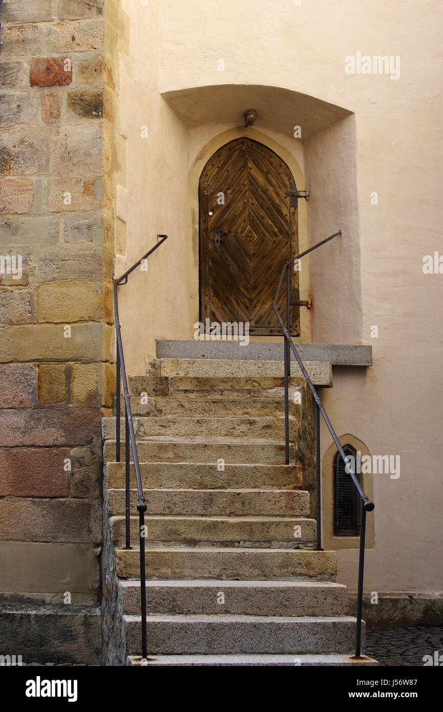 stairs church goal passage gate archgway gantry door sandstone masonry ...