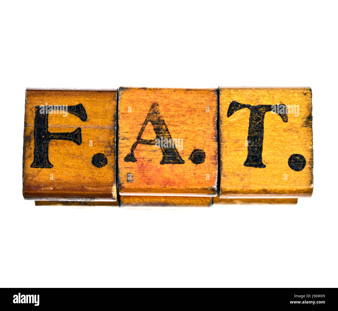 Fat Vintage Alphabet Font Wooden Block Prints Stock Photo - Alamy