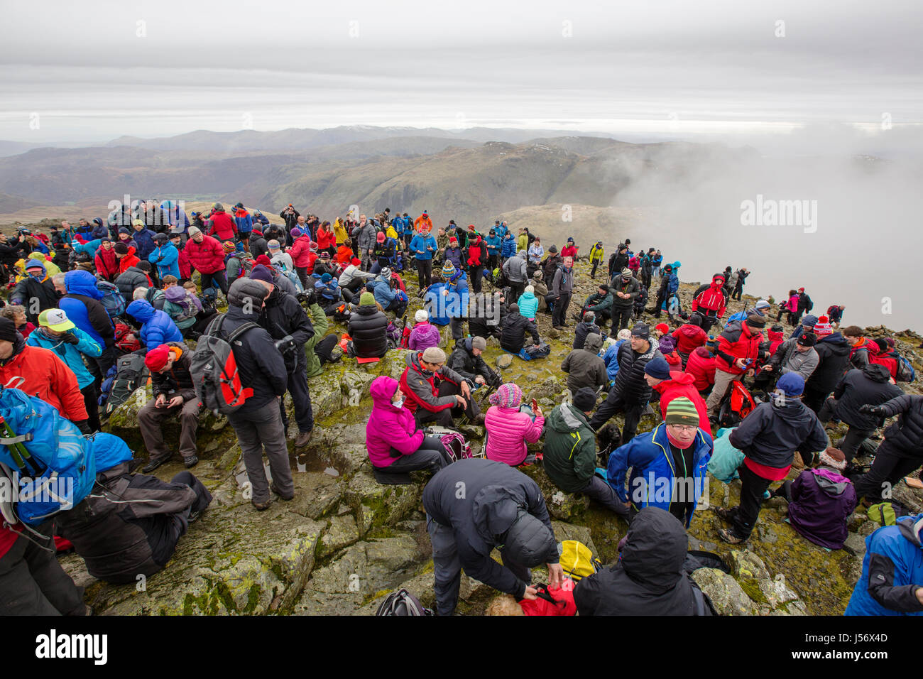 The annual remembrance day gathering on the summit of Great Gable in ...