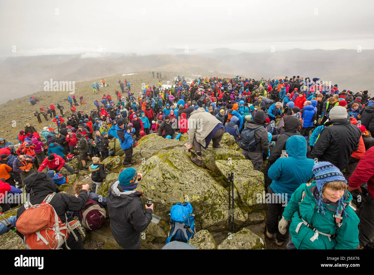 The annual remembrance day gathering on the summit of Great Gable in ...