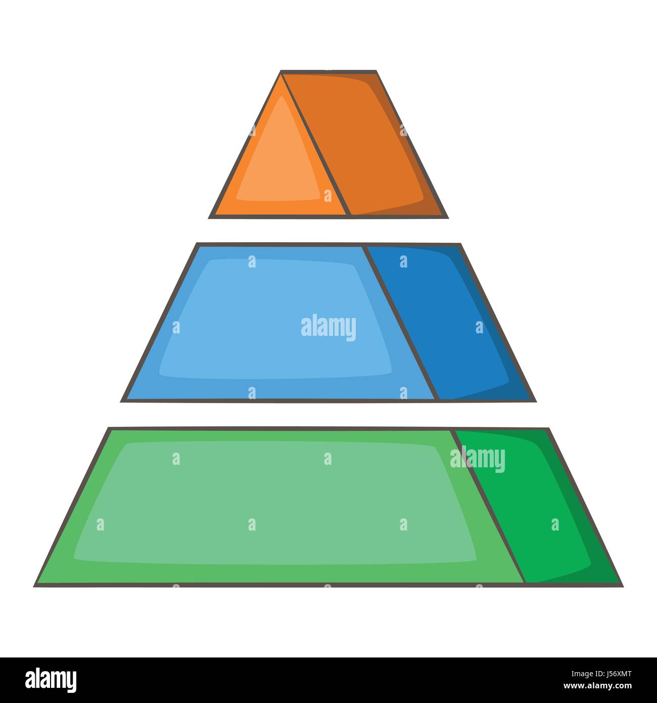 Stacked pyramid icon, cartoon style Stock Vector Image & Art - Alamy