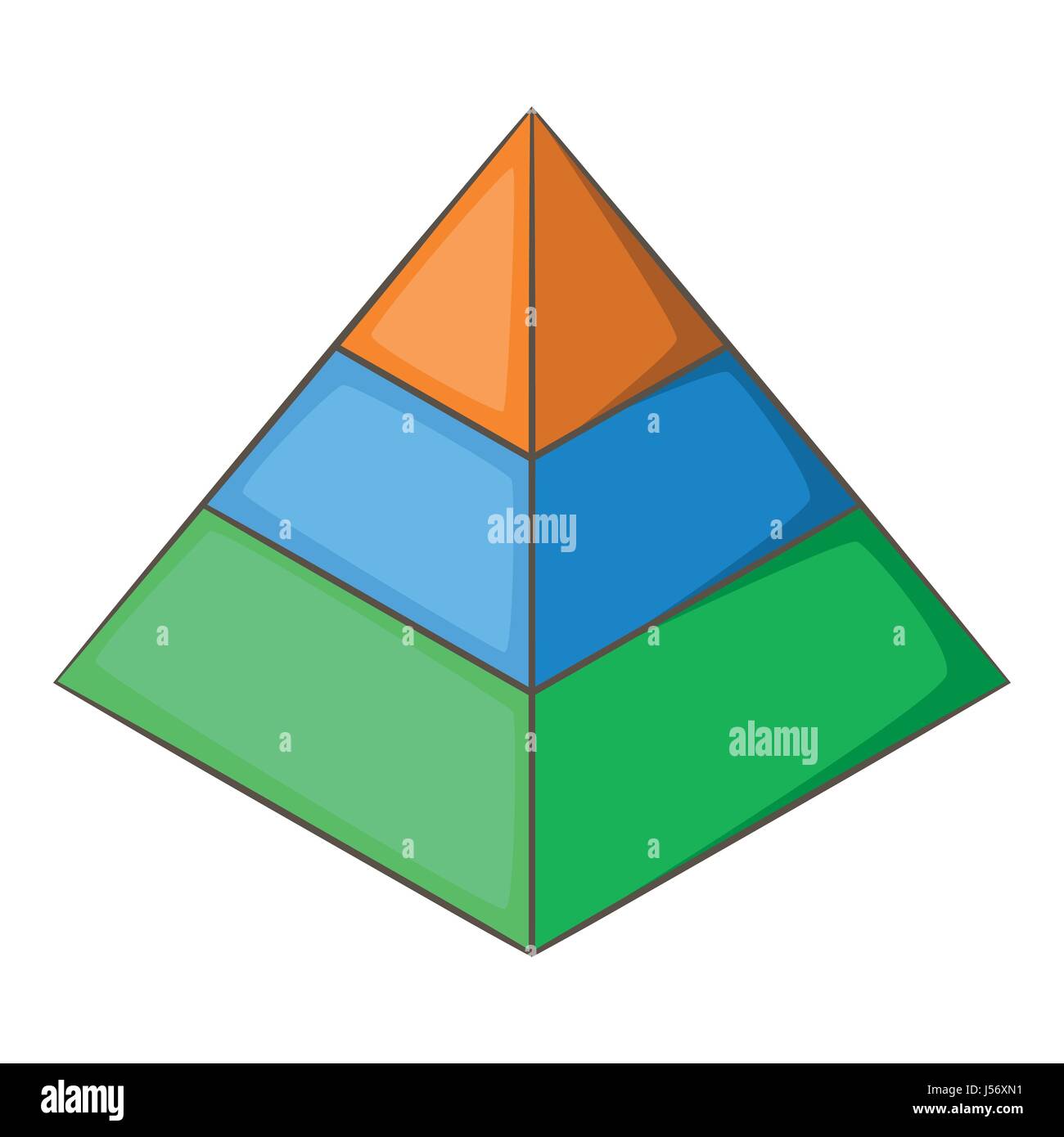 Layered pyramid icon, cartoon style Stock Vector Image & Art - Alamy