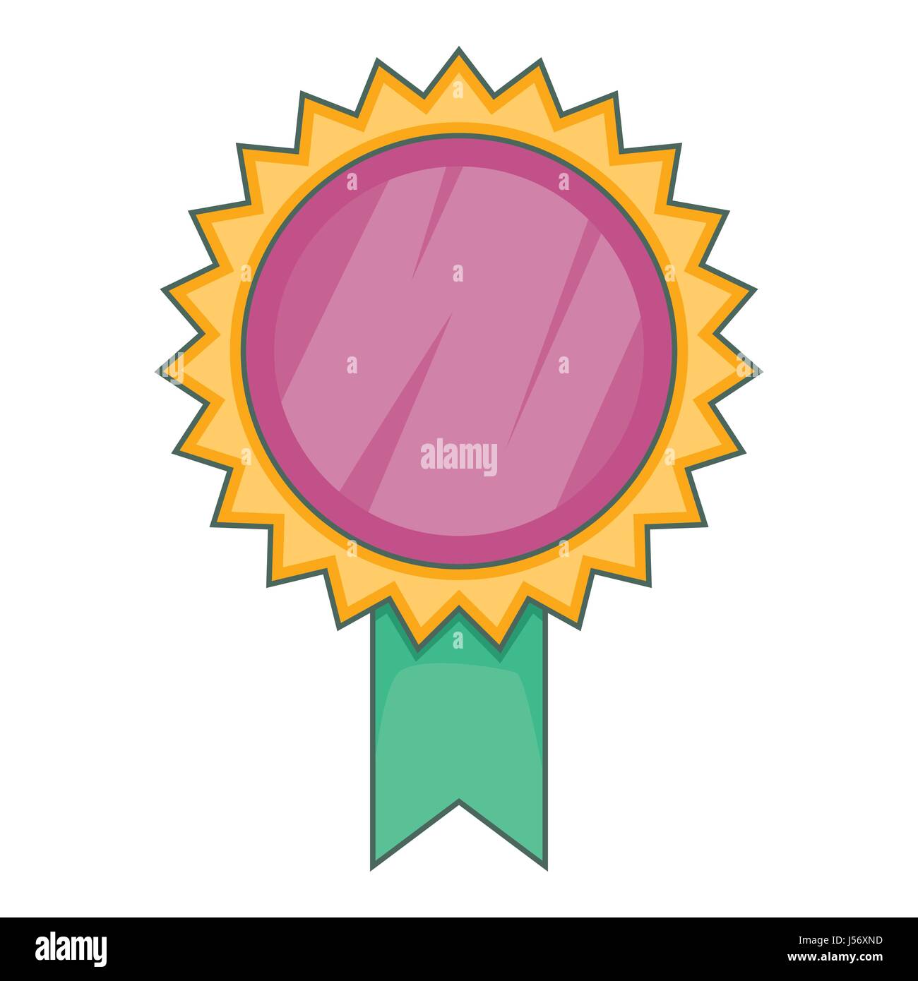 Badge with ribbon icon, cartoon style Stock Vector Image & Art - Alamy