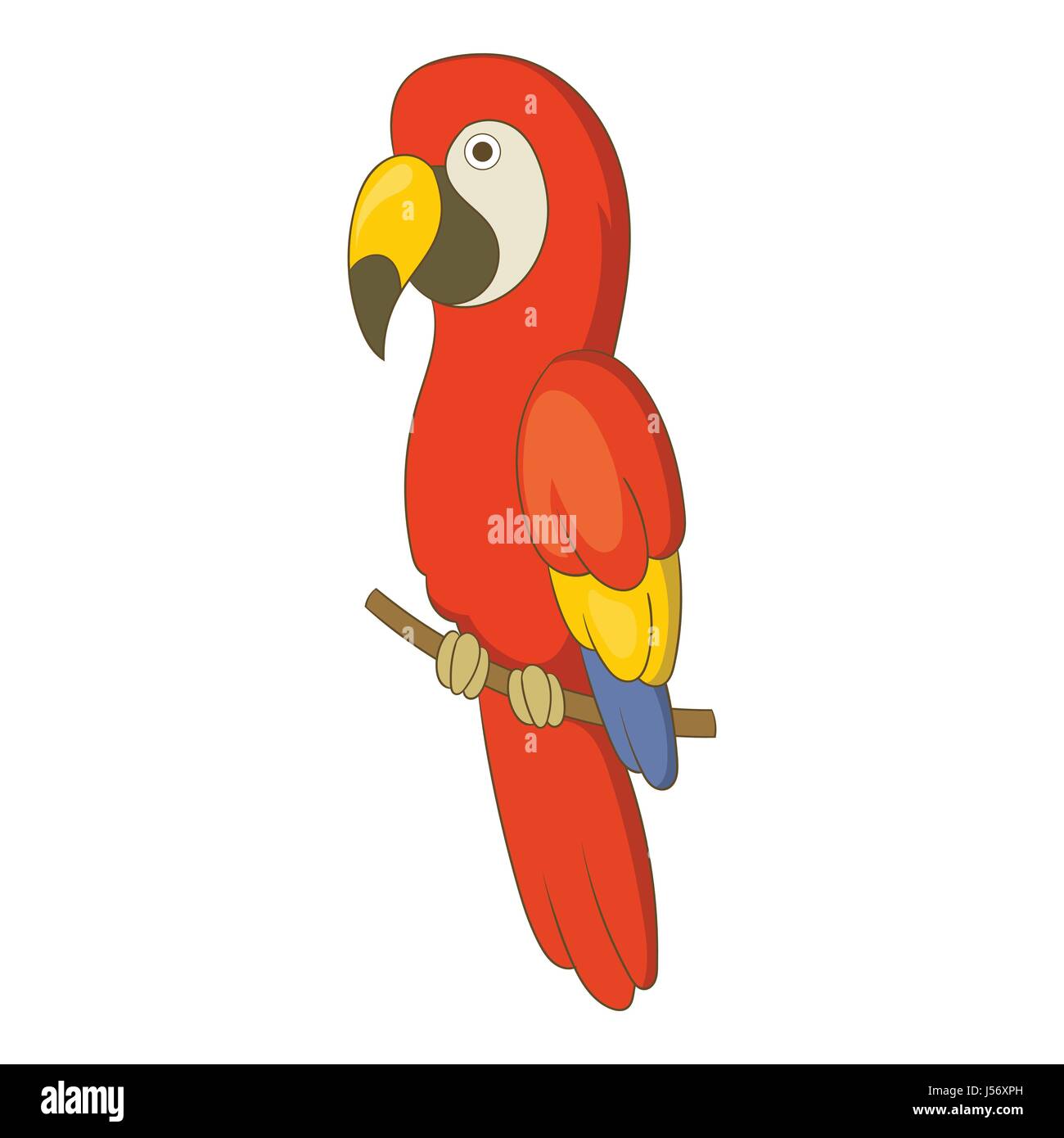Red brazil parrot icon, cartoon style Stock Vector Image & Art - Alamy