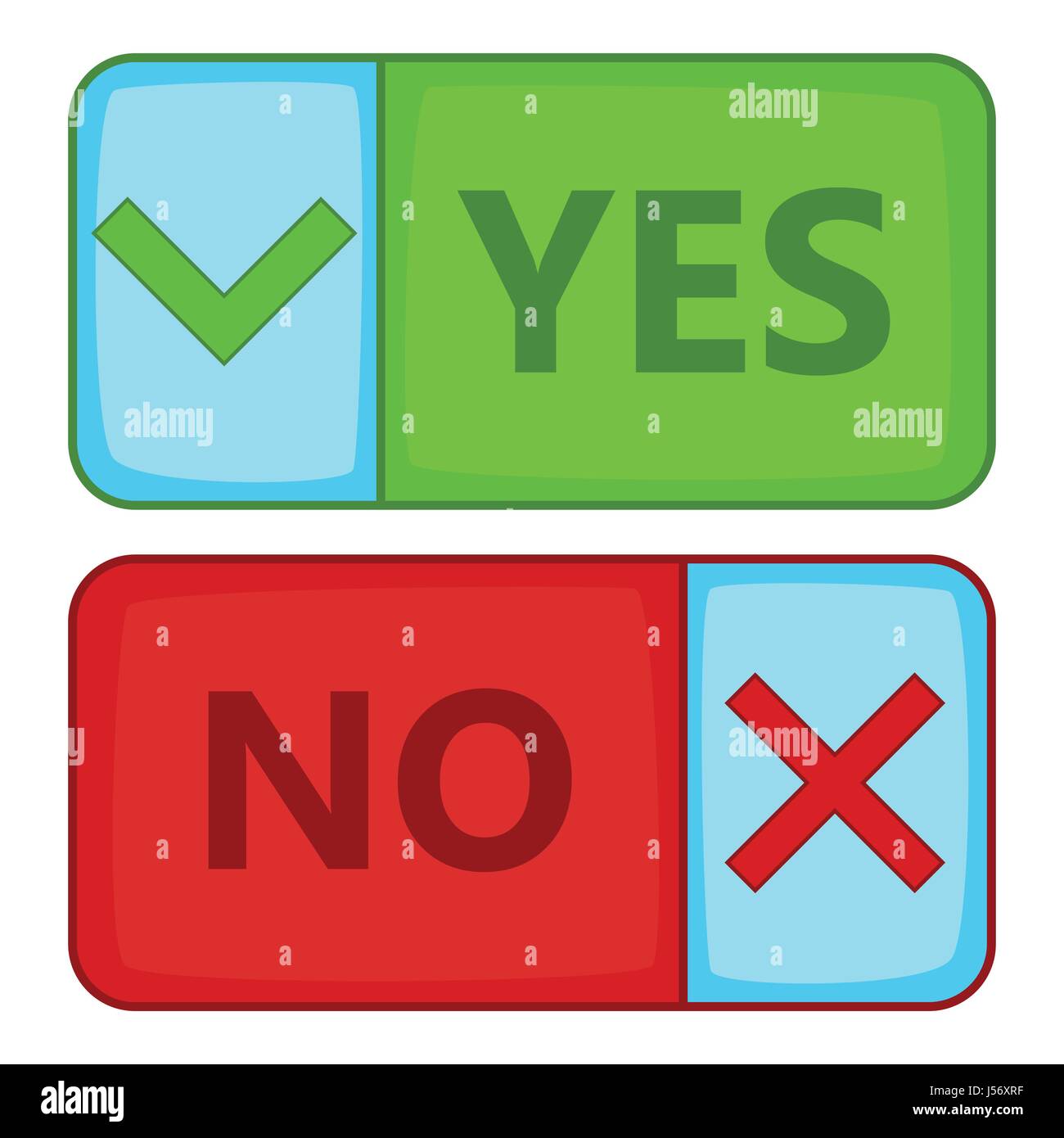 Yes and No button icon, cartoon style Stock Vector Image & Art - Alamy