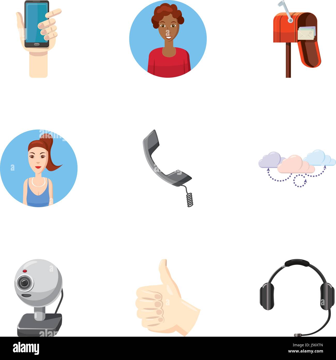 Support icons set, cartoon style Stock Vector Image & Art - Alamy