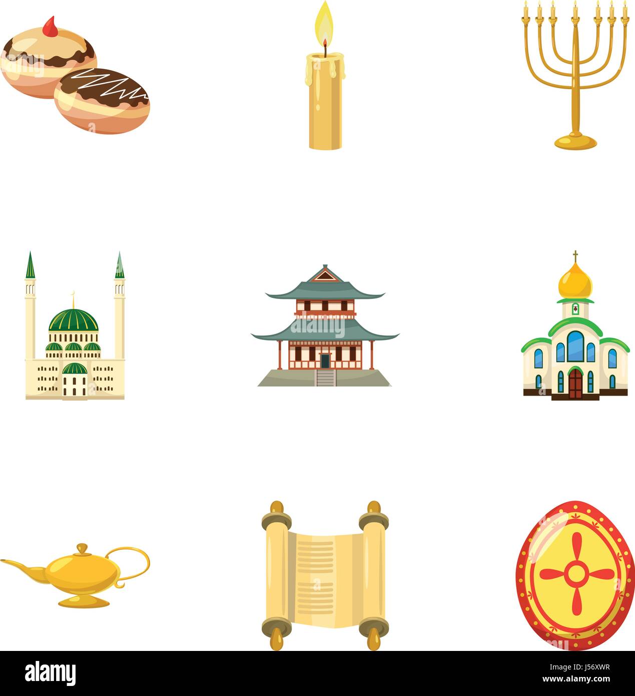 Faith icons set, cartoon style Stock Vector Image & Art - Alamy