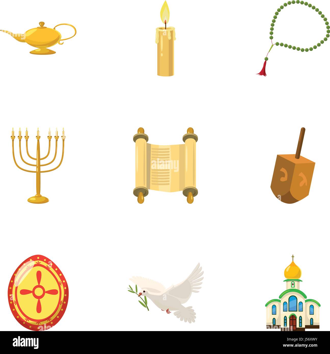 Religious faith icons set, cartoon style Stock Vector Image & Art - Alamy