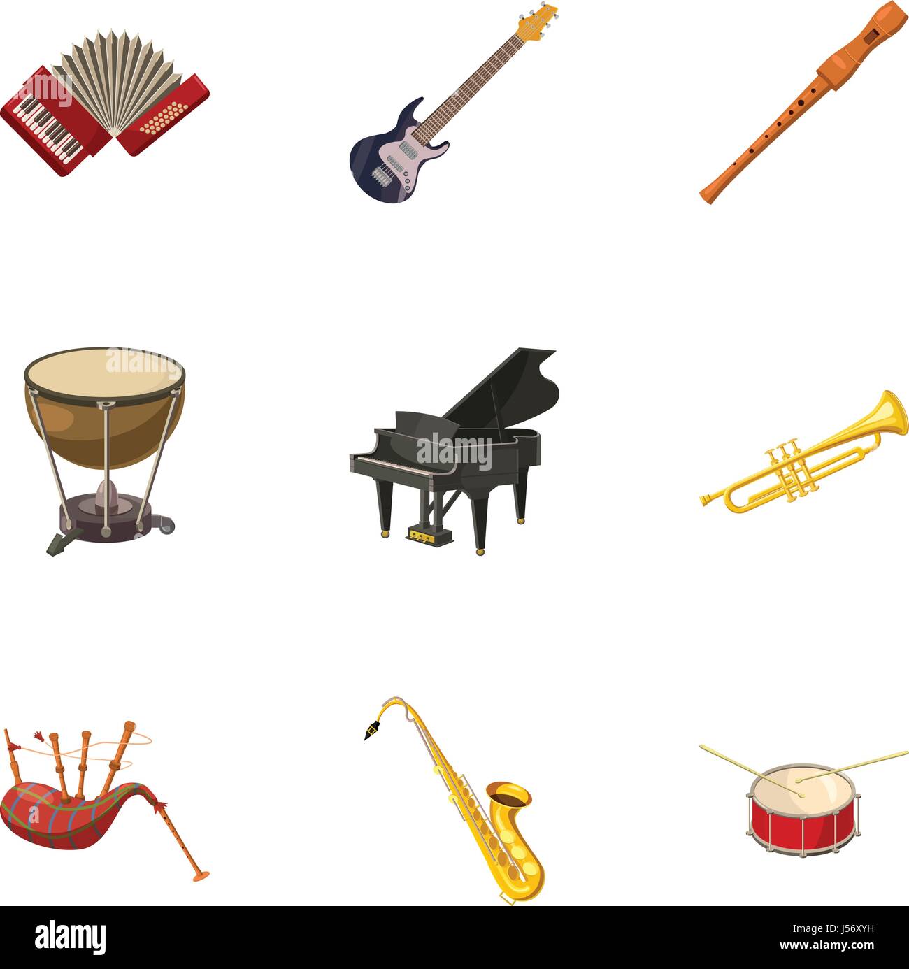 Musical device icons set, cartoon style Stock Vector Image & Art - Alamy