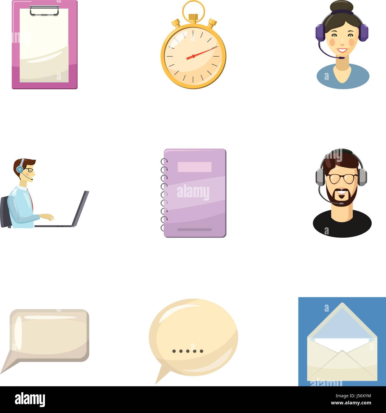 Customer support icons set, cartoon style Stock Vector Image & Art - Alamy