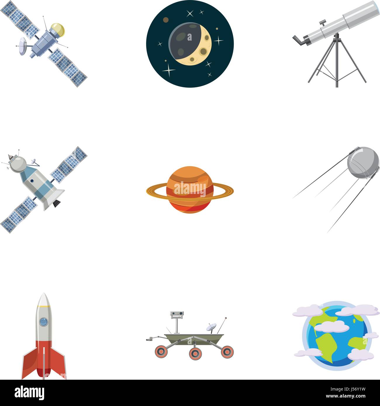 Cosmos icons set, cartoon style Stock Vector Image & Art - Alamy