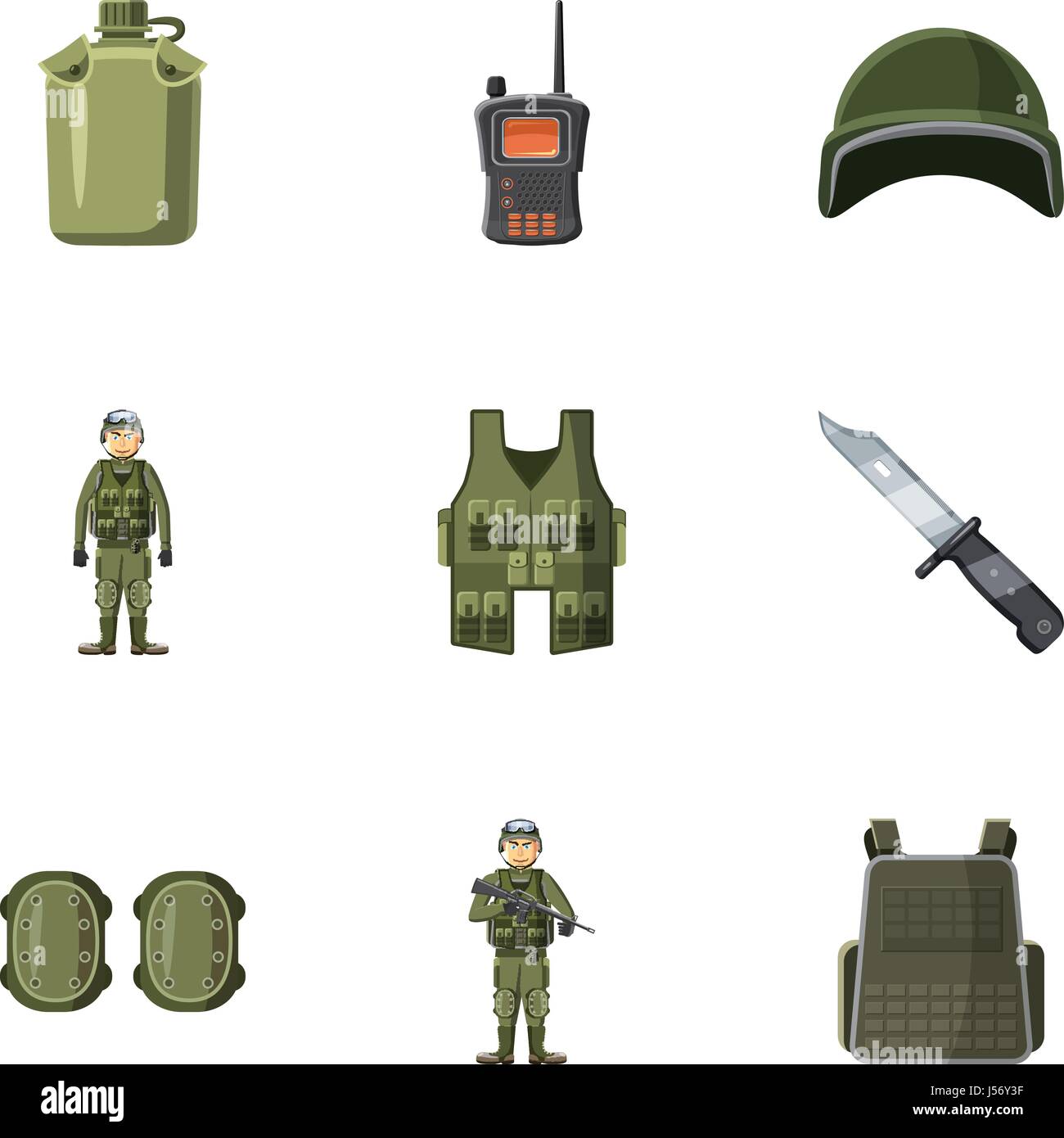 War icons set, cartoon style Stock Vector Image & Art - Alamy