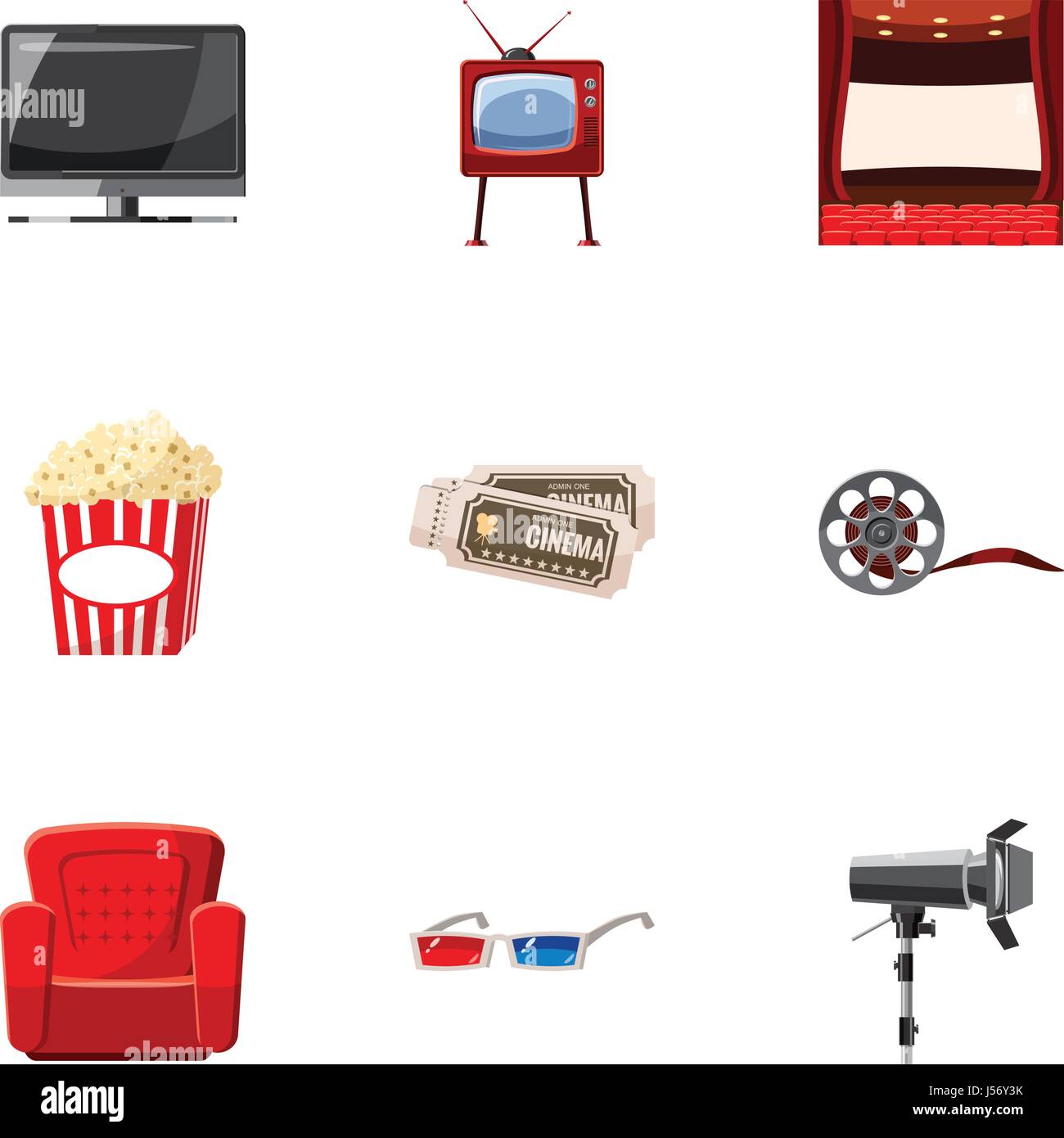 Film icons set, cartoon style Stock Vector Image & Art - Alamy