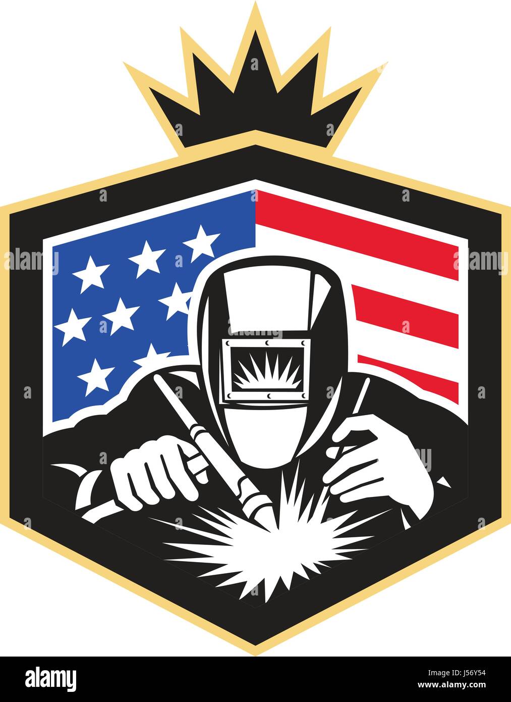 Shield metal arc welding Stock Vector Images - Alamy