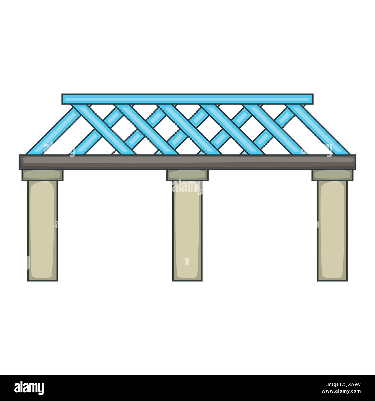 Railroad bridge icon, cartoon style Stock Vector Image & Art - Alamy