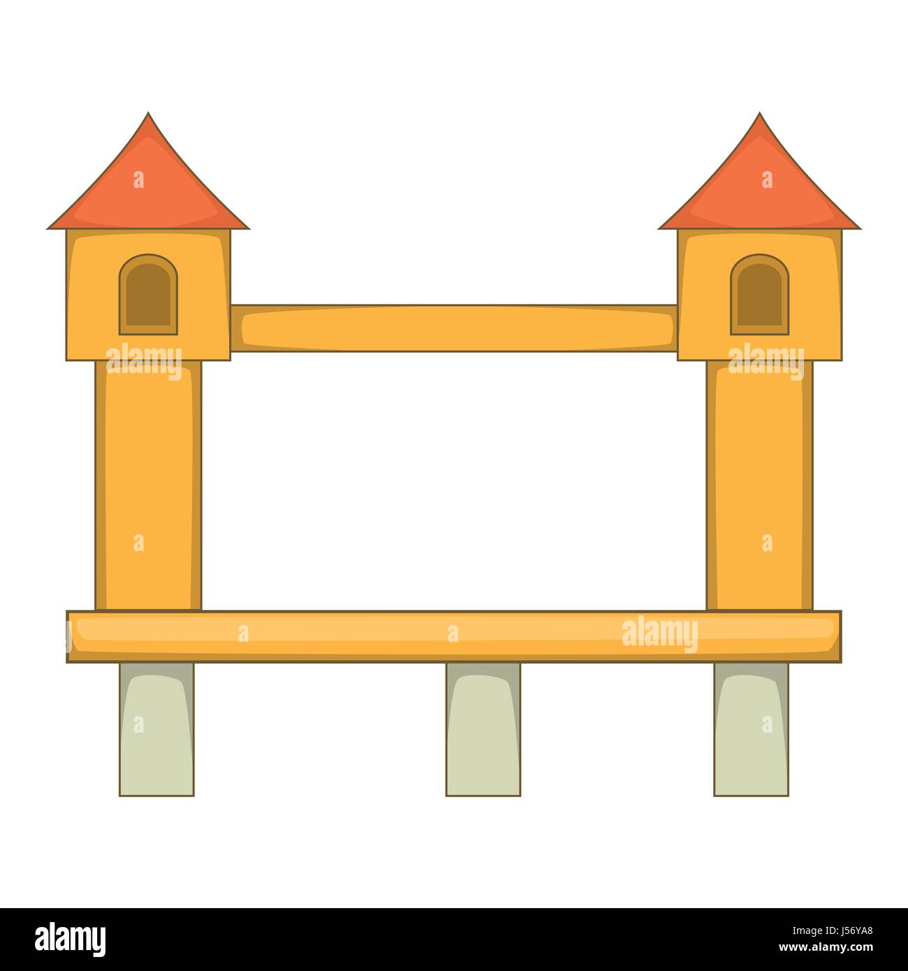 Bridge with towers icon, cartoon style Stock Vector Image & Art - Alamy