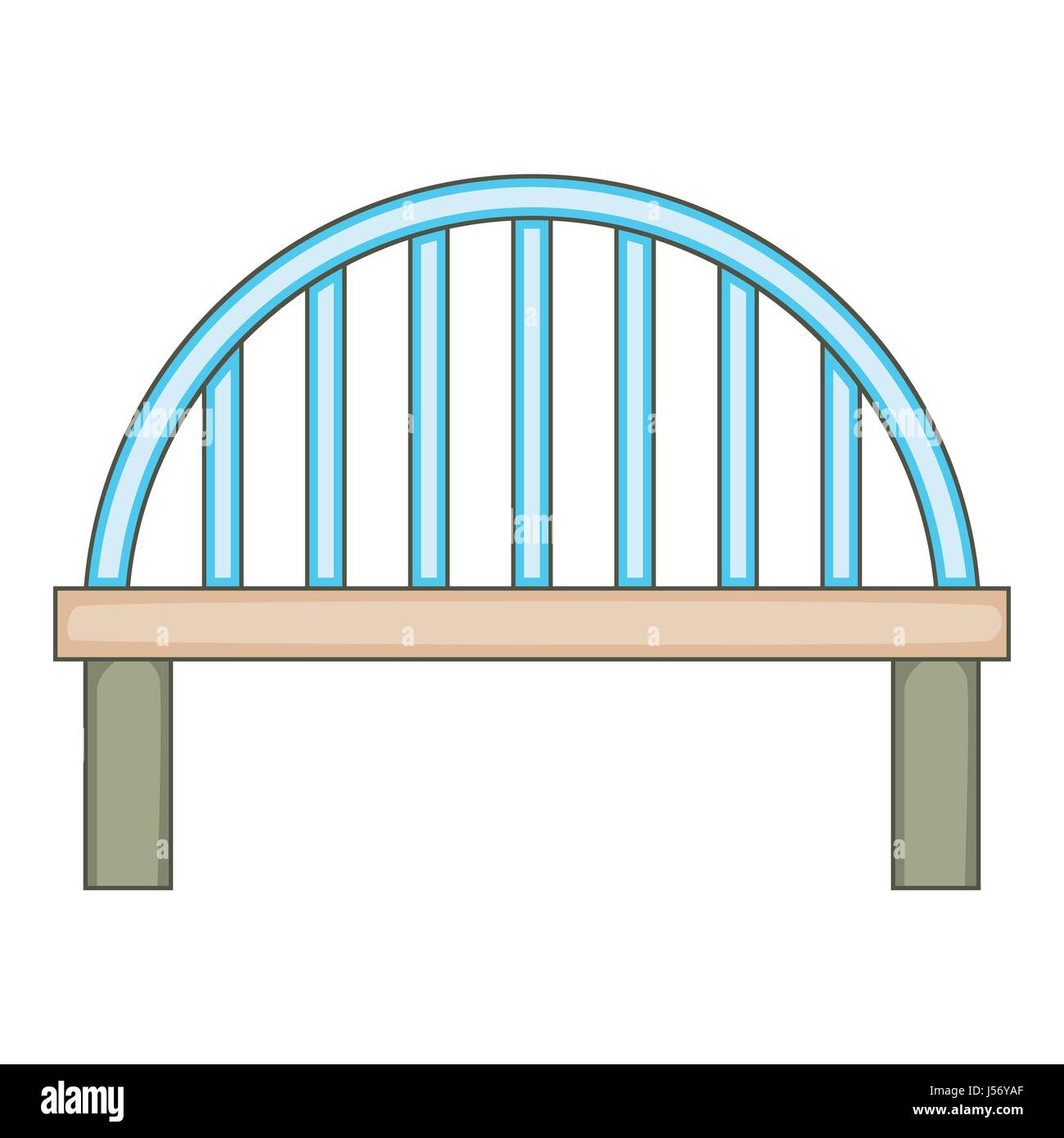 Bridge with round pillars icon, cartoon style Stock Vector Image & Art ...