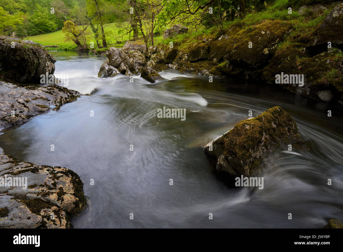 Afon Lledr (River Lledr), the river flowing through the scenic Lledr ...