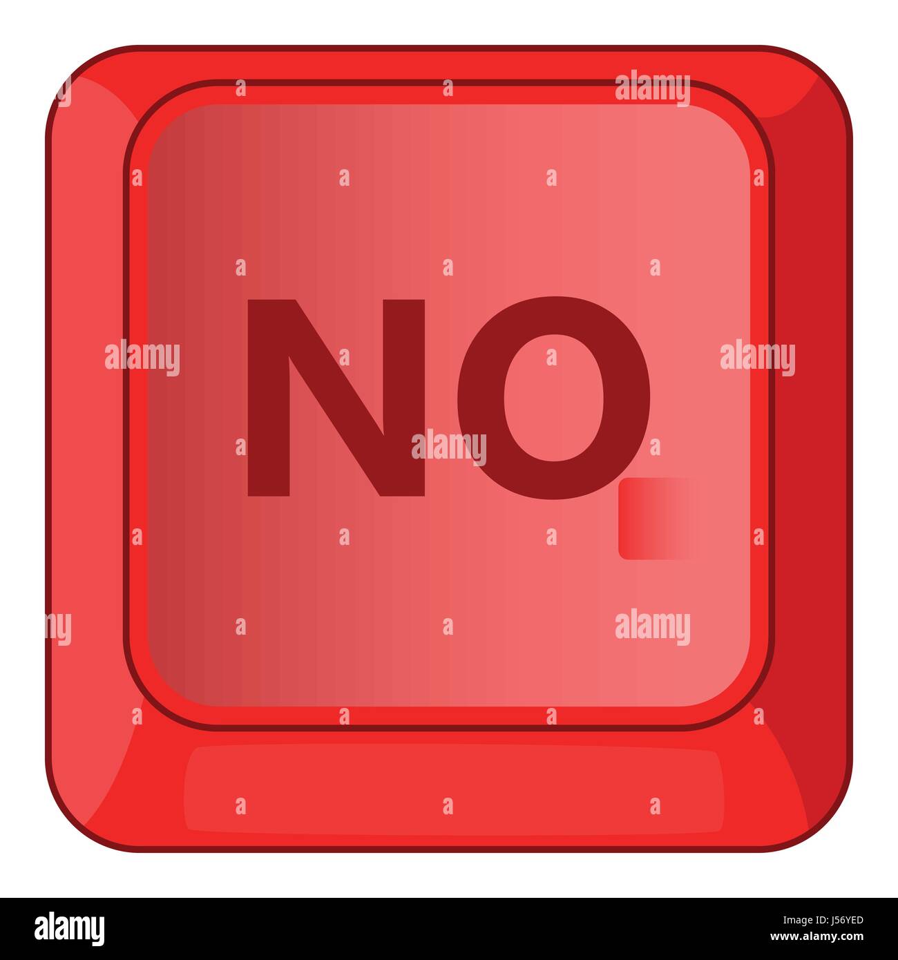 No red button icon, cartoon style Stock Vector Image & Art - Alamy