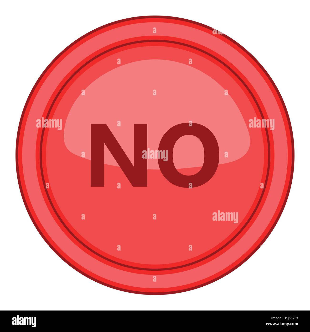 Yes red circle button icon, cartoon style Stock Vector Image & Art - Alamy