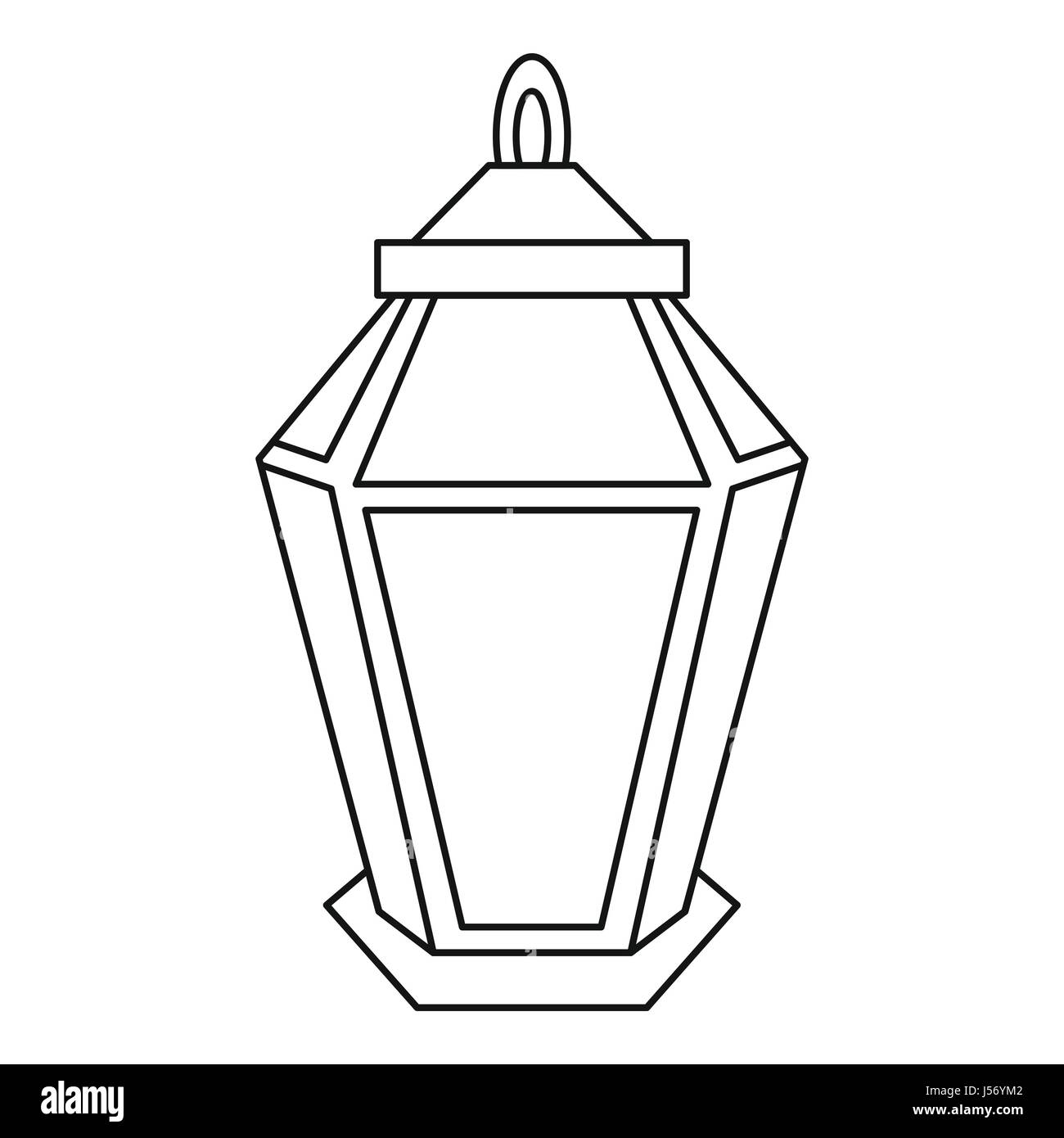 Lantern Linear Thin Line Wall Contour Vector Isolated Outline Drawing ...