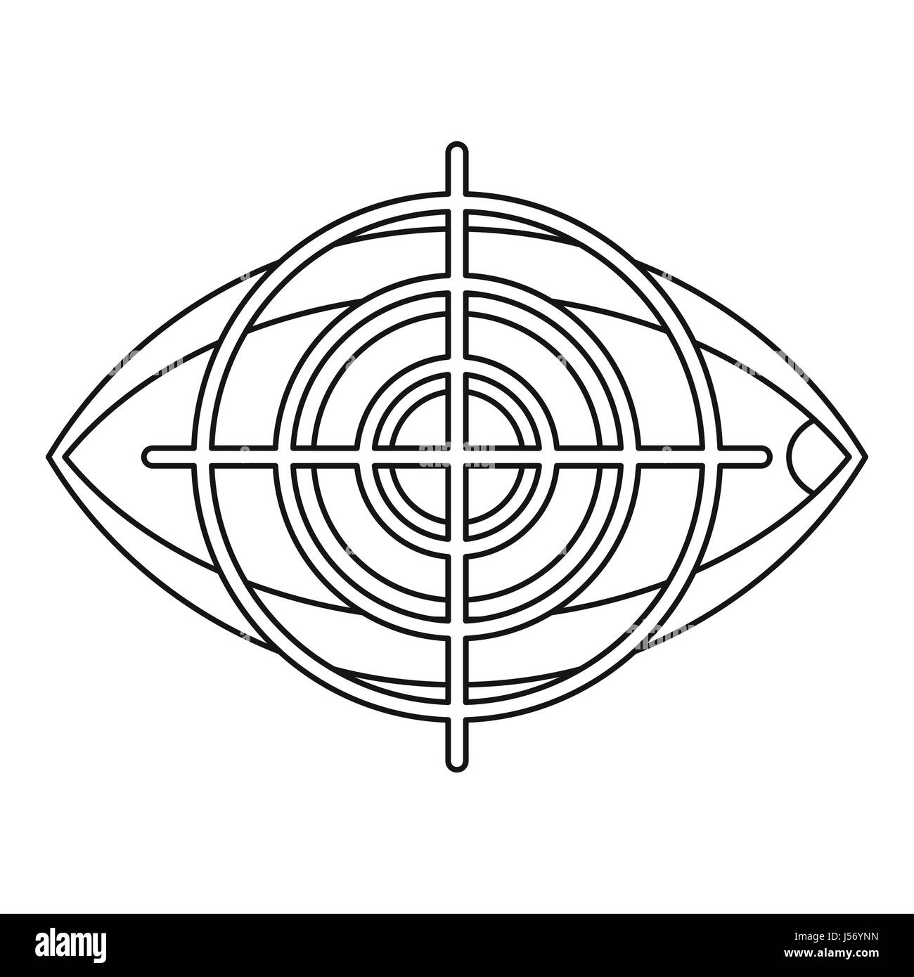 Human eye with target sign Black and White Stock Photos & Images - Alamy