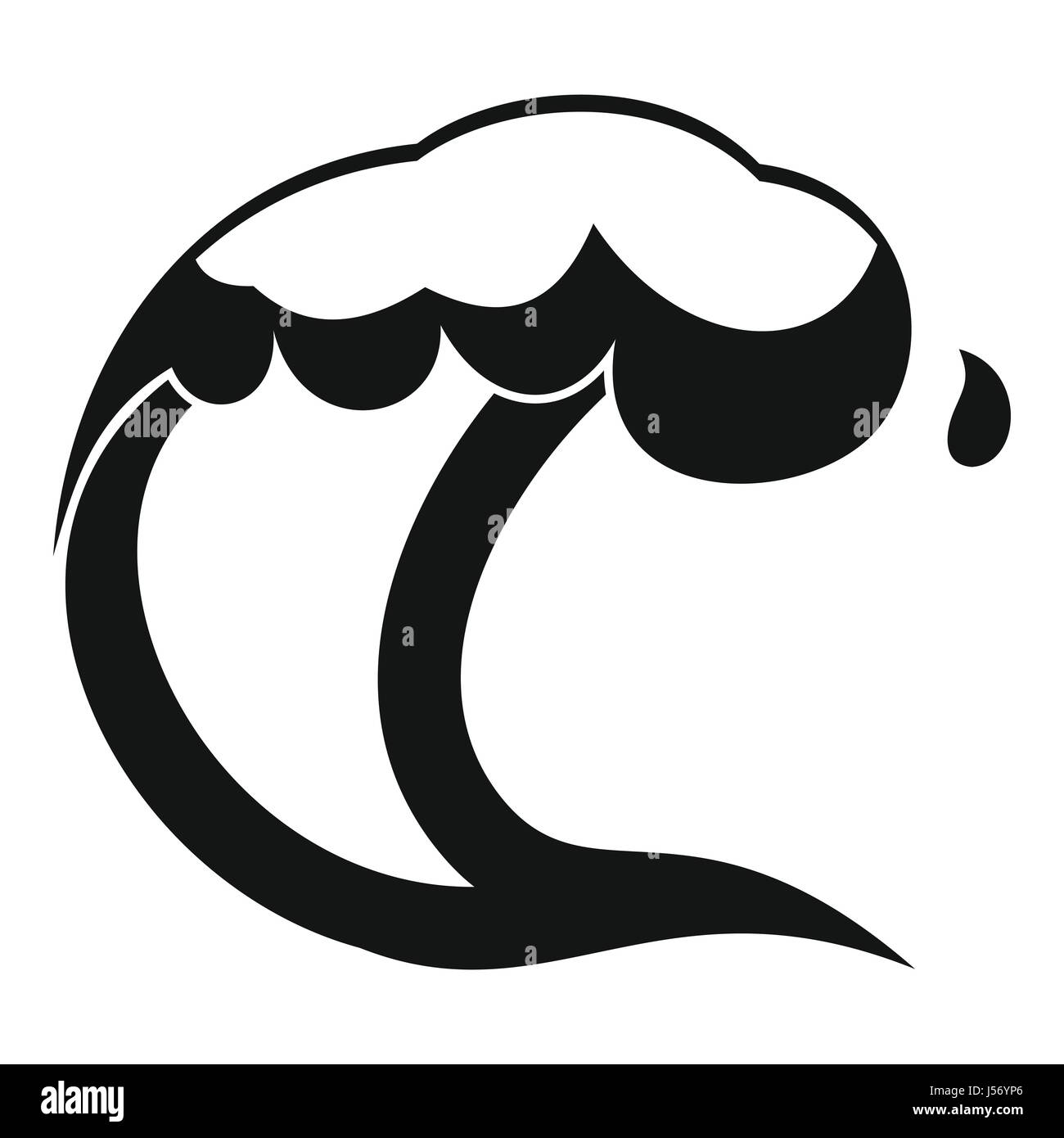 Ocean or sea wave icon, simple style Stock Vector Image & Art - Alamy