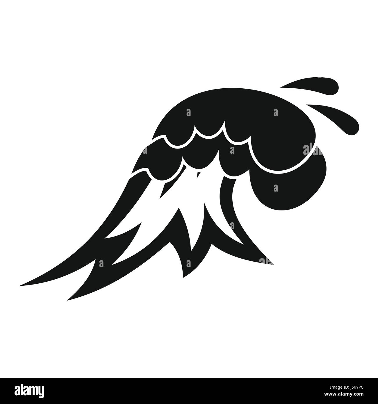 Surf wave icon, simple style Stock Vector Image & Art - Alamy