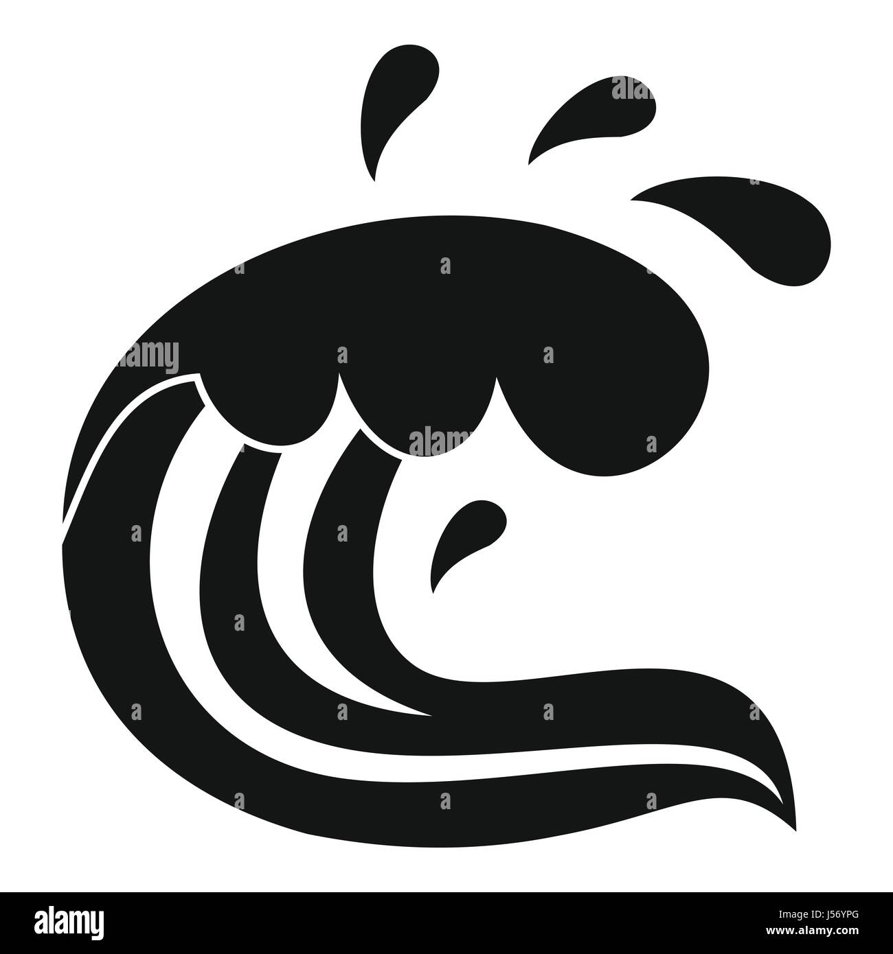 Water wave splash icon, simple style Stock Vector Image & Art - Alamy