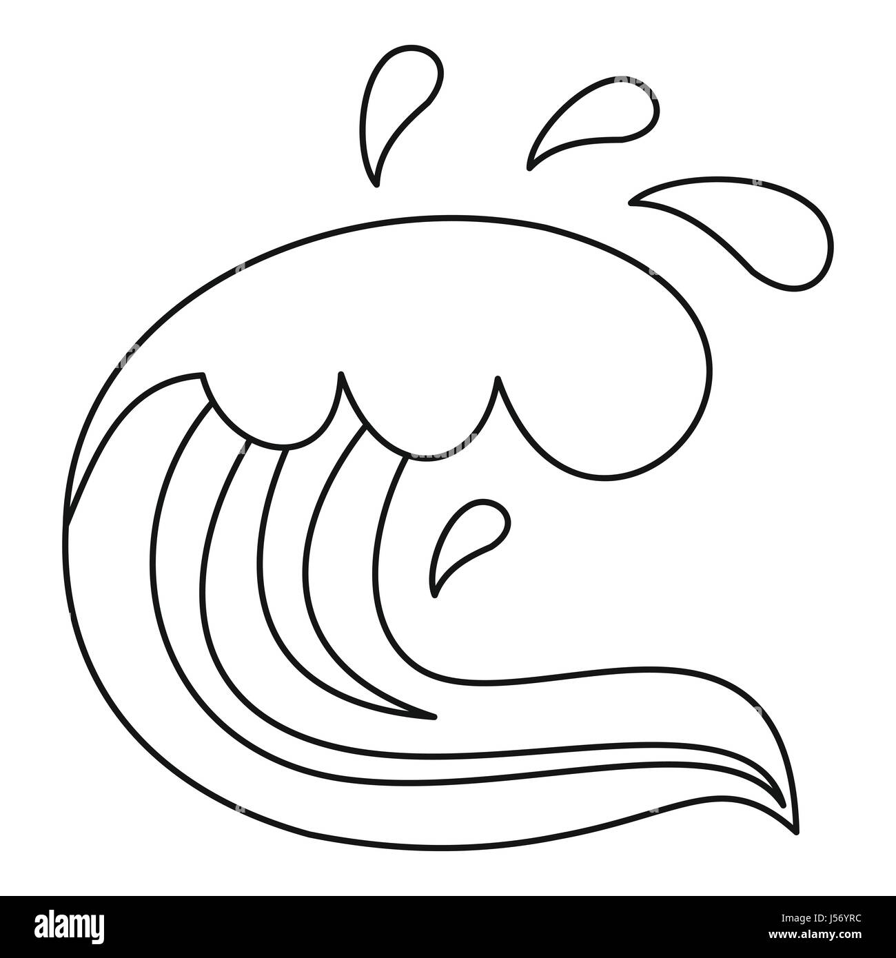 Wave curling sea storm not land Cut Out Stock Images & Pictures - Alamy