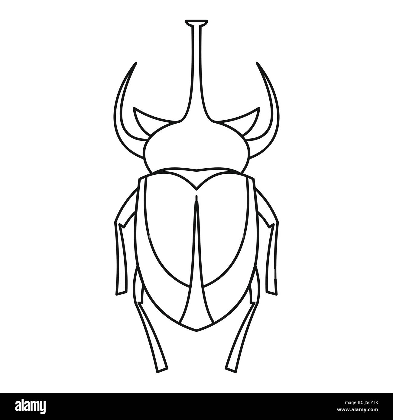 Rhino Beetle Drawing