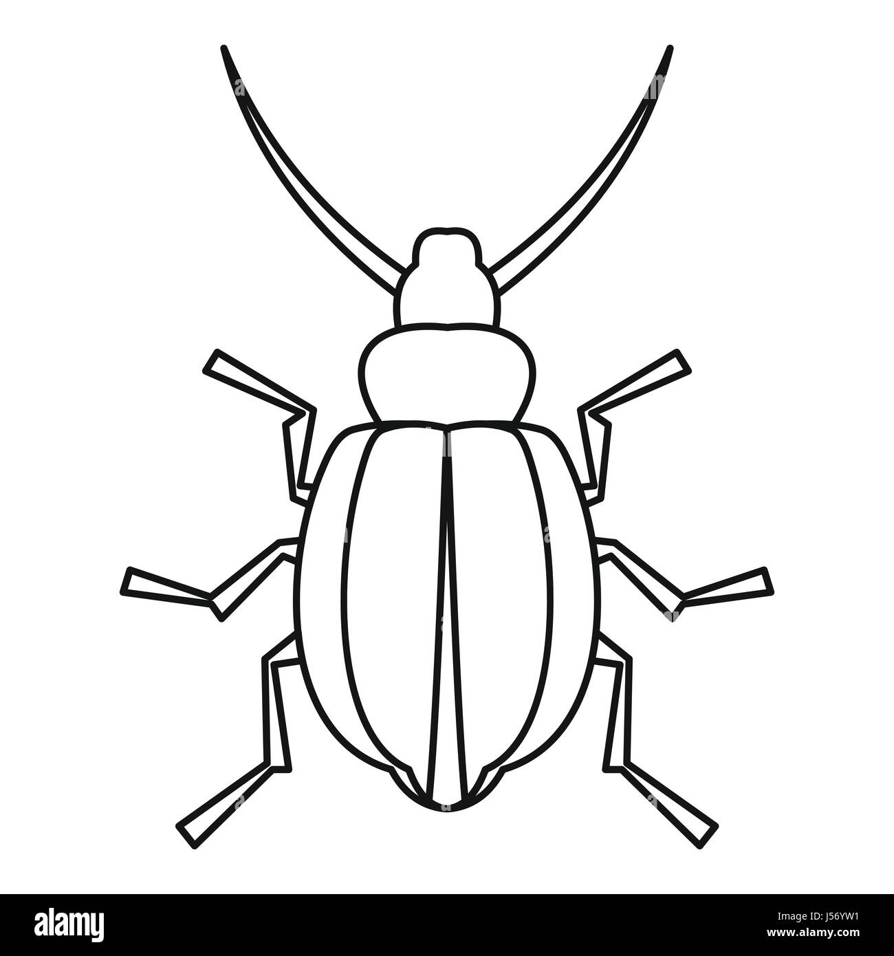 Beetle insect icon, outline style Stock Vector Image & Art - Alamy