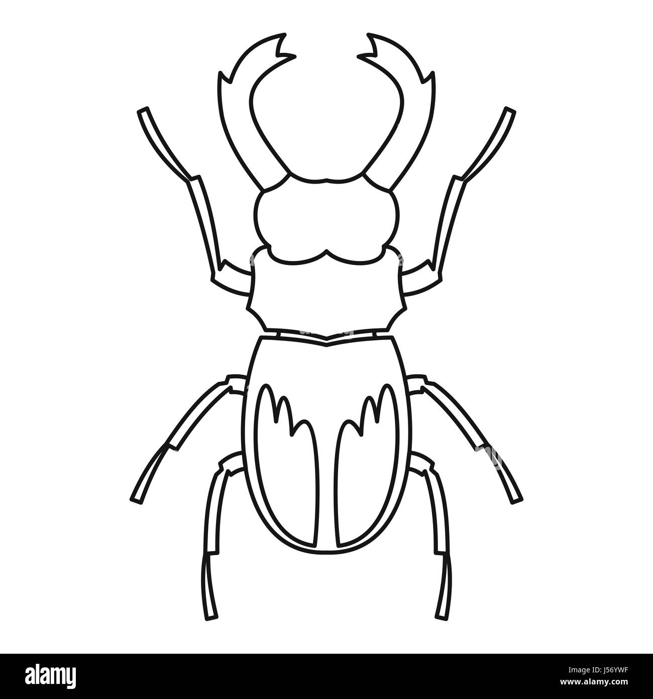 Rhinoceros beetle icon, outline style Stock Vector Image & Art - Alamy