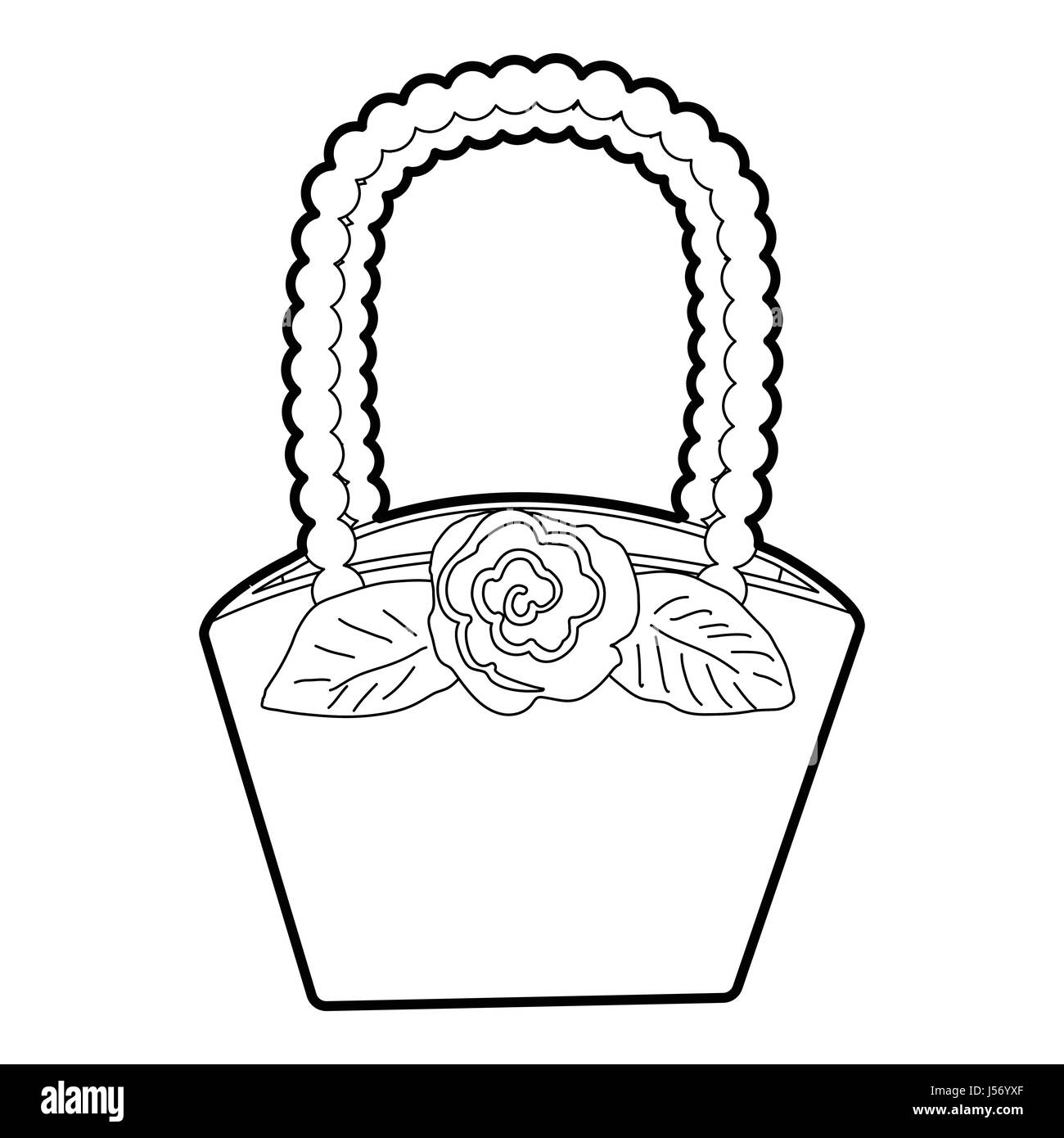 Cute basket straw icon hi-res stock photography and images - Alamy