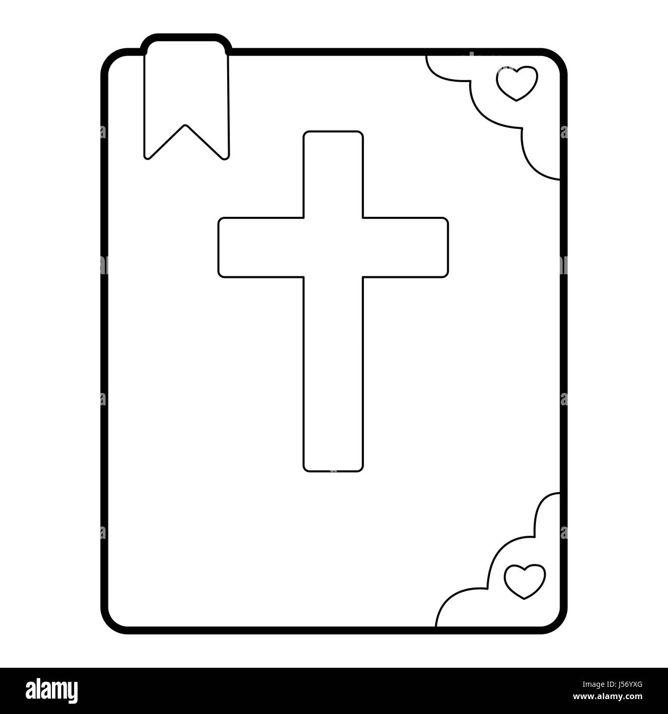 Bible icon, outline style Stock Vector Image & Art - Alamy