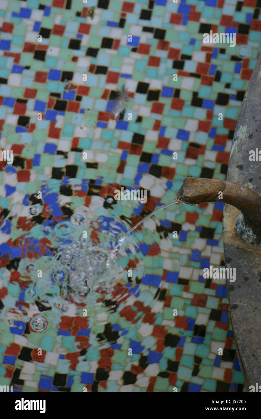 fountain tap source mineral water water cure lower saxony mosaics ...
