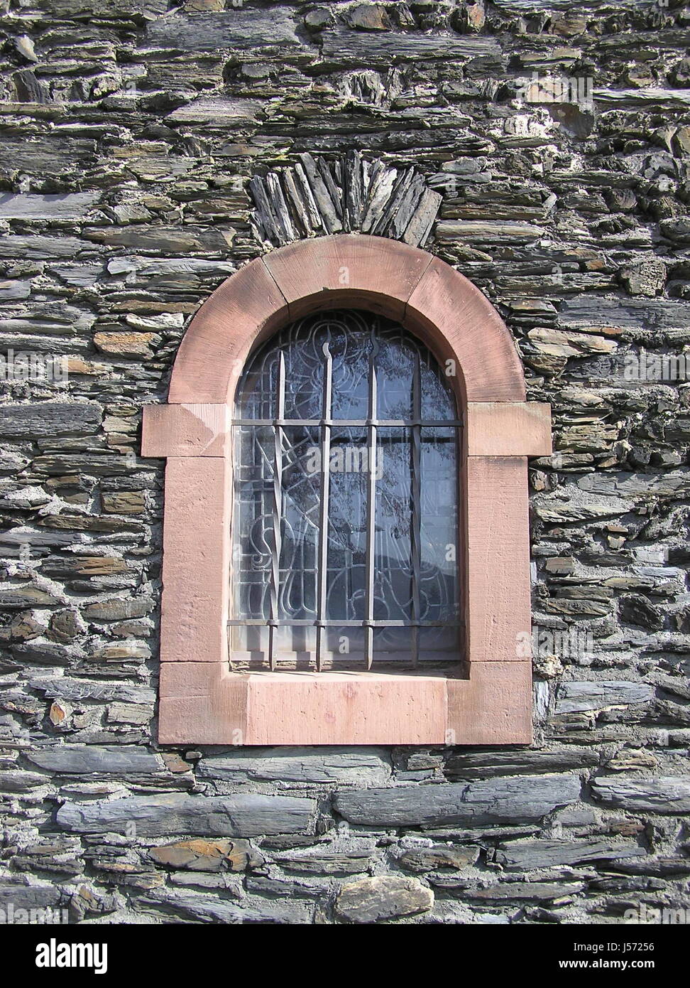 church stone window porthole dormer window pane chapel wall small tiny ...