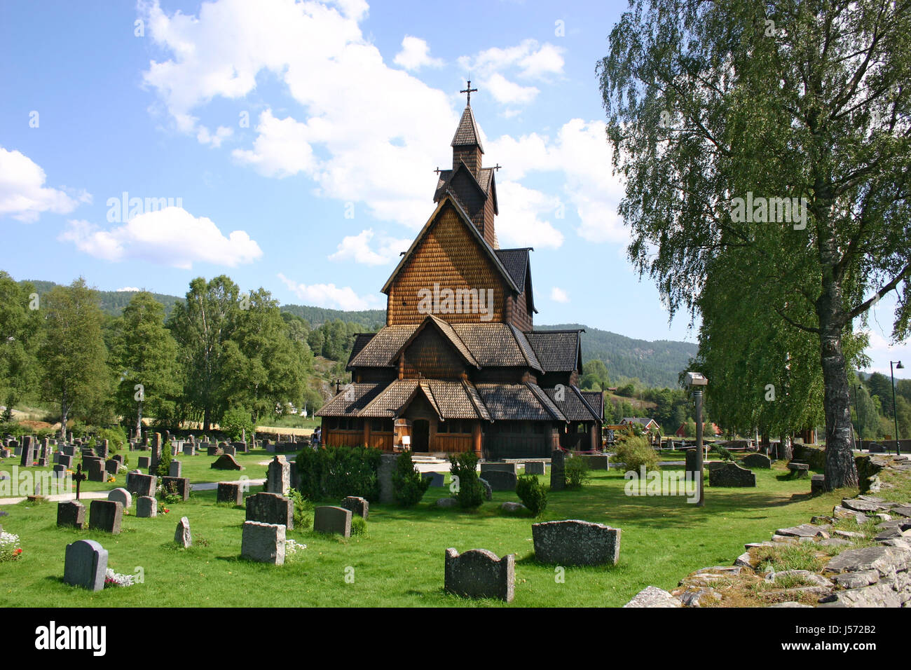 heddal stave church Stock Photo - Alamy