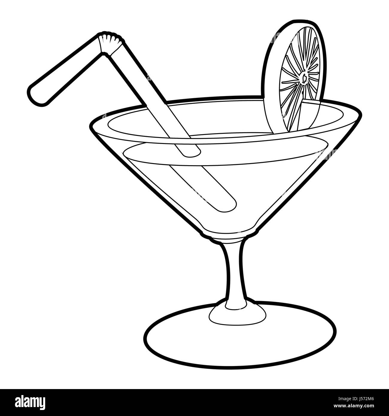 Cocktail icon, outline style Stock Vector Image & Art - Alamy