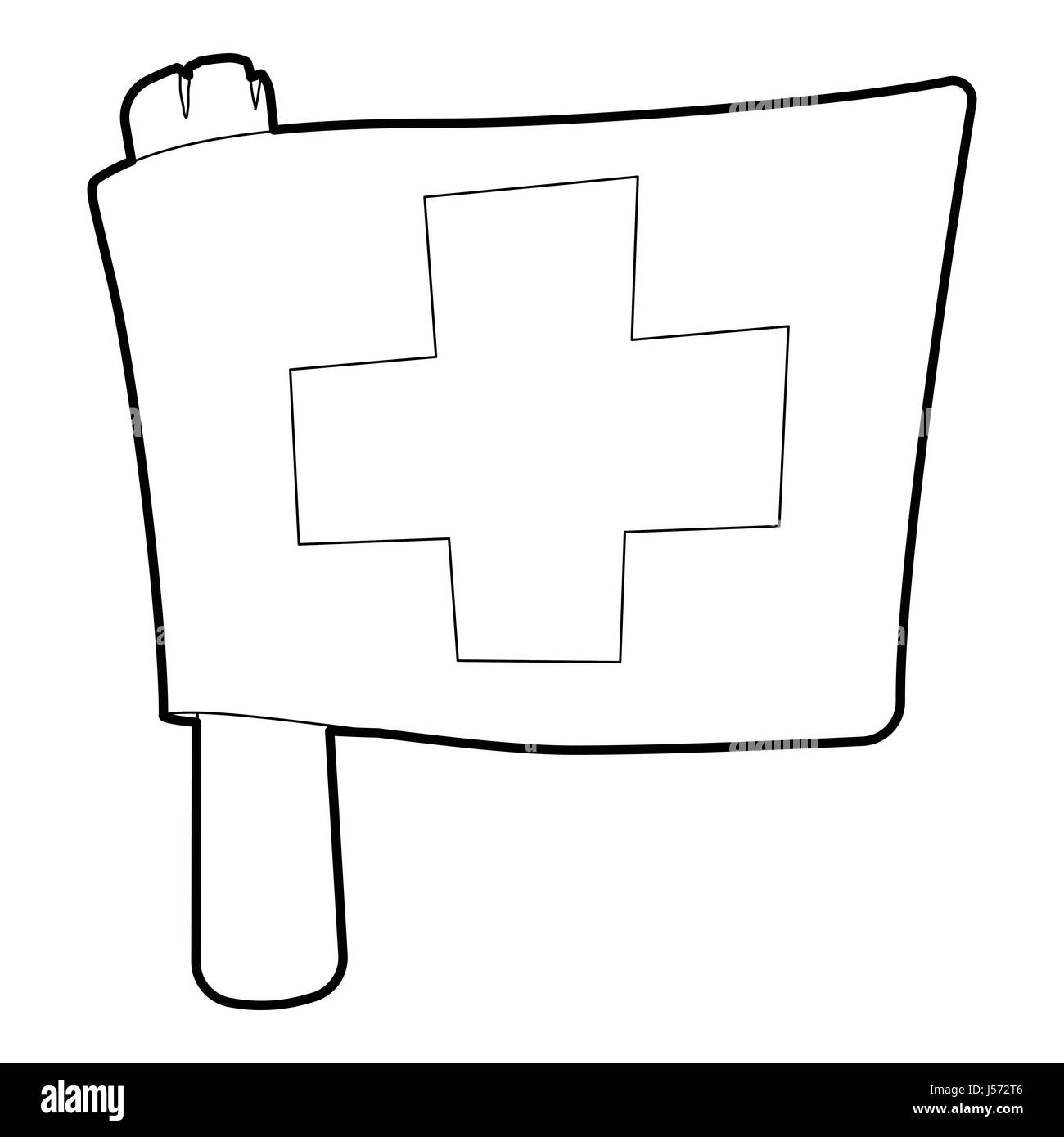 Switzerland flag icon, outline style Stock Vector Image & Art - Alamy